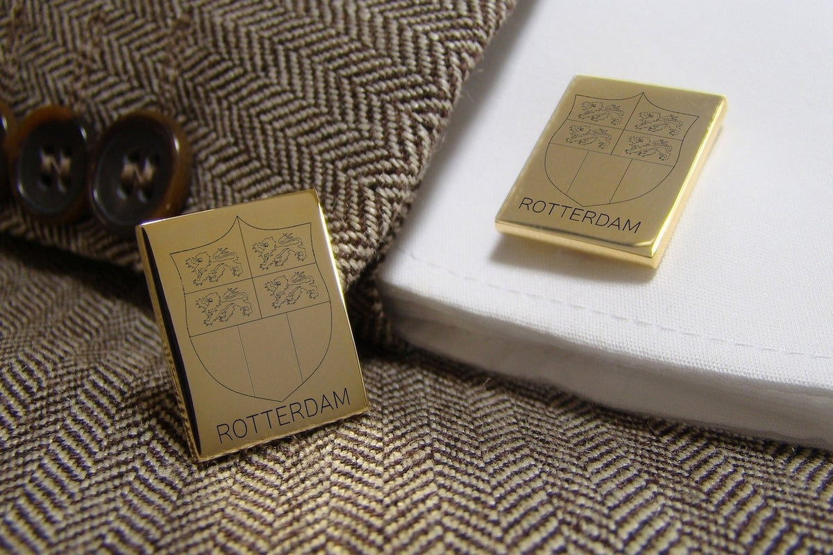 Manchetknopen Stadswapen Rotterdam Gegraveerd - Keuze uit goud- of ...